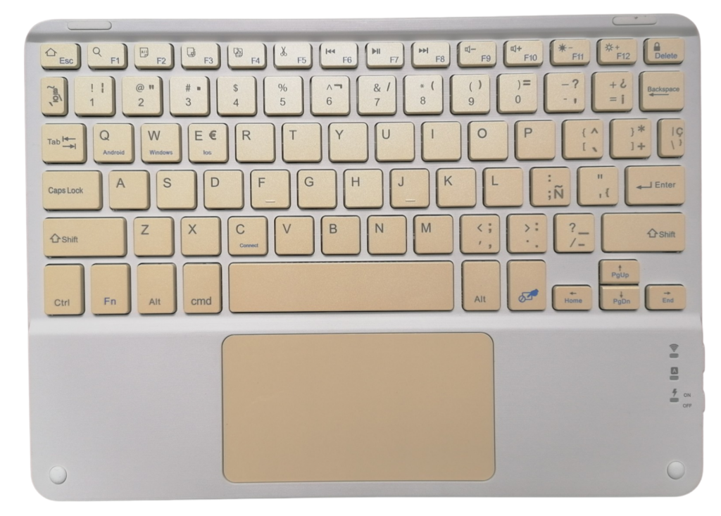 Teclado Bluetooth Español Touch (Trackpad) Ultrafino 10 Pulgadas Tecla ...